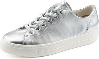 Paul Green Damen SUPER Soft Pauls mit Relax-Weite, Frauen Low-Top Sneaker,Wechselfu&szlig;bett,Turnschuhe,Laufschuhe,schn&uuml;rer,Silber (MET. ALU),42 EU / 8 UK