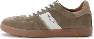 Camel Active Herren Sneaker aus Veloursleder Hellkhaki-Weiß, menswear-40
