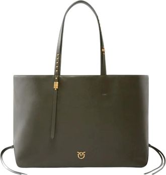 Pinko Pinko, Femme, Sacs, Vert, Taille: ONE Size Sac Shopper Moyen