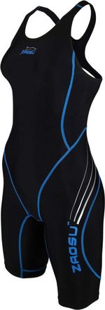 Zaosu Wettkampf-Schwimmanzug Z-Black - Badeanzug für Mädchen und Damen, Farbe:schwarz/blau, Größe:176/36