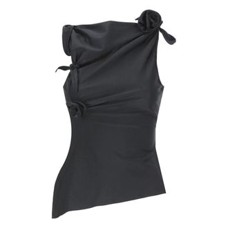 Coperni Asymmetrisches Blumenoberteil - - Tops - Damen - Schwarzk - M