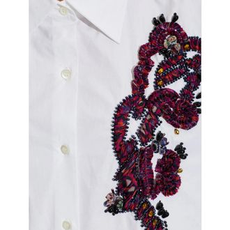 Dries Van Noten Paisley Appliqu&eacute; Shirt - White