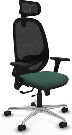 Piqueras y Crespo Intensiver Stuhl mit 3D-Armlehnen, h&ouml;henverstellbarer Lendenwirbelst&uuml;tze und h&ouml;henverstellbarem Kopfteil und Neigungsverstellung. Ausgestattet mit Syn