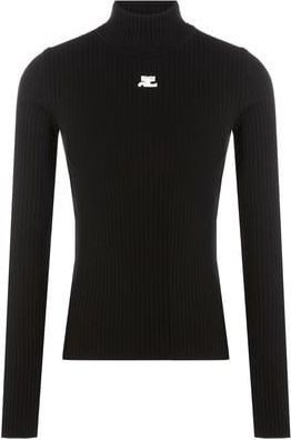 Courrèges Pull col roulé Réédition en maille