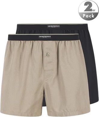 Emporio Armani Herren Boxershorts grün Mikrofaser/Funktion unifarben