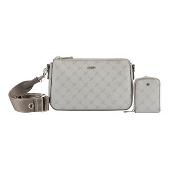 Joop Umh&auml;ngetasche JOOP cortina 1.0 jasmina shoulderbag shz, Damen, Gr. B/H/T: 22cm x 15cm x 6cm, frost grau, Lederimitat, Taschen Umh&auml;ngetasche, Damen Sch