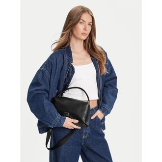 Tommy Jeans Handtasche Tommy Jeans Tjw American Cool Shoulder Bag AW0AW17531 Schwarz