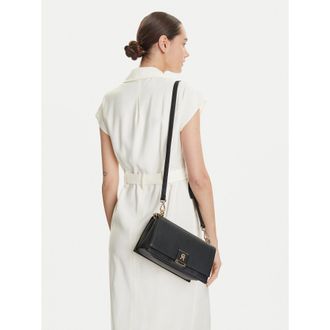 Tommy Hilfiger Handtasche Tommy Hilfiger Th Her Med Crossover AW0AW17216 Schwarz