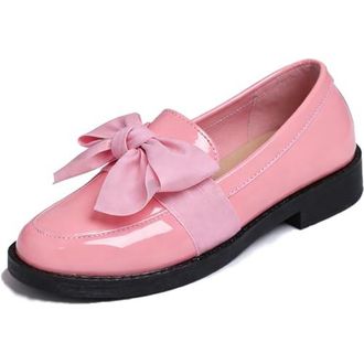 Generic Mocassins avec noeud pour femme - Grande largeur - &Eacute;l&eacute;gants, d&eacute;contract&eacute;s et confortables - Pour le travail, rose, 39.5 EU