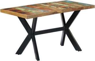 vidaXL Vidaxl - Table &agrave; manger &agrave; design unique avec des jambes en acier inoxydable &agrave; x piano diff&eacute;rentes couleurs Couleur : multicolore