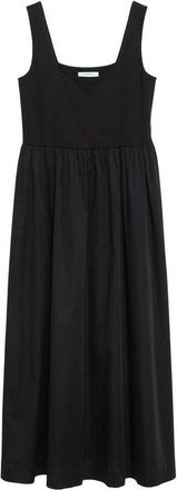 Comma Midikleid Kleid Kleid im Fabricmix mit Popeline-Rock und Eingrifftaschen
