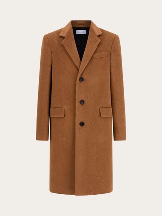 Ferragamo Herren Einreihiger Mantel Braun