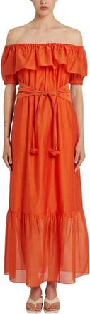 Marella Femme, Robes, Orange, Taille: 40 FR Maxi Robes