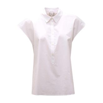 Woolrich Popeline Bluse in Bright White - - Tops - Damen - Wei&szlig; - L