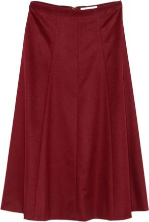 Max Mara jupe à empiècements - Rouge