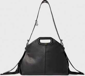 Maje Sac Miss M En Cuir Lisse - Noir - Maje