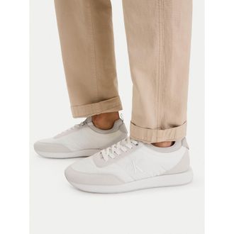 Calvin Klein Sneakers Calvin Klein Retro Runner Sock Laceup Mix YM0YM01414 Wei&szlig;