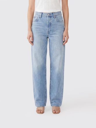 Mother Jean droit taille haute en denim avec un design &agrave; cinq poches
