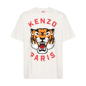 Kenzo Lucky Tiger T-Shirt - - Tops - Herren - Grau - XS