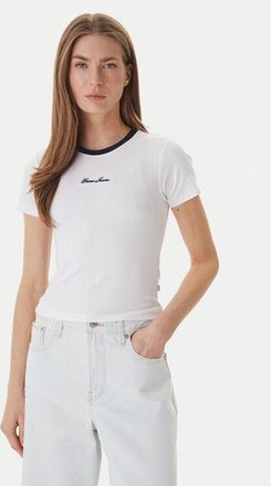Guess T-Shirt W6GPA9 KF641 Wei&szlig; Slim Fit