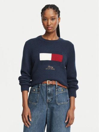 Tommy Hilfiger Pullover WW0WW51450 Dunkelblau Regular Fit