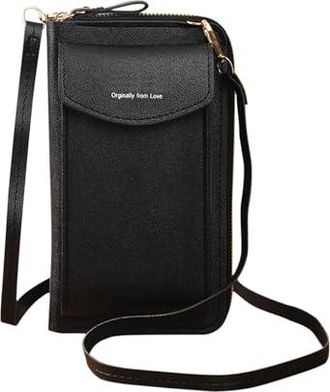 Generic The Original Clutch Wallet Trendy Mobile Phone Bag Korean Fashion Grande Capacité Double Couche Portefeuille Multi Fonctionnel Femme Sac Bandoulière B