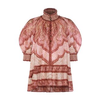Zimmermann Femme, Blouses et Chemises, Multicolore, Taille: 40 FR Wanderlust Frill Blouse