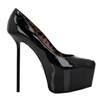 Philipp Plein Femme, Chaussures, Noir, Taille: 39 EU Escarpins &agrave; plateforme en cuir verni