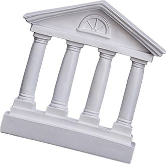 BESPORTBLE Angoily Wei&szlig;e Tempelstatue Architekturmodell aus Harz Antikes Griechisches Saturnon Tempel Design Dekorative Skulptur f&uuml;r Haus B&uuml;ro Garten und Wohnkul