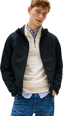 Tommy Hilfiger Veste Mi-Saison Homme Hooded avec Capuche, Bleu (Desert Sky), L