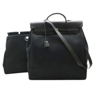Herm&egrave;s Pre-owned Toile Officier Leder Tasche GM 2Way - - Pre-owned - Damen - Schwarzk - ONE SIZE