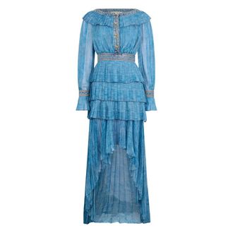 Philosophy di Lorenzo Serafini Langes drapiertes Kleid - - Dresses - Damen - Blau - XL