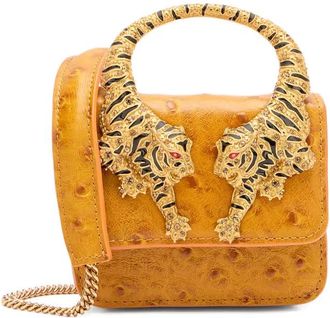 Roberto Cavalli mini sac à main à anse hibou - Marron