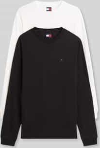 Tommy Jeans Regular Fit Langarmshirts aus reiner Baumwolle im 2er-Pack