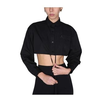ADĀMO Andrea Adamo Femme, Blouses et Chemises, Noir, Taille: 40 FR Pointed Collar Front Butt