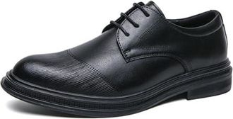 Generic Chaussures Habill&eacute;es Oxford pour Hommes en Cuir, Classiques, &Agrave; Lacets, Formelles, pour Costume Et Mariage,Noir,39 EU