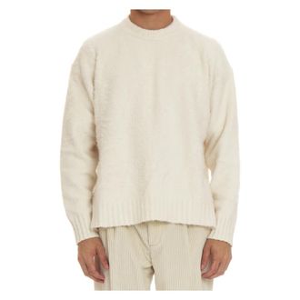Roberto Collina Oversized Baumwollpullover mit Schlitzen - - Knitwear - Herren - Beige - L