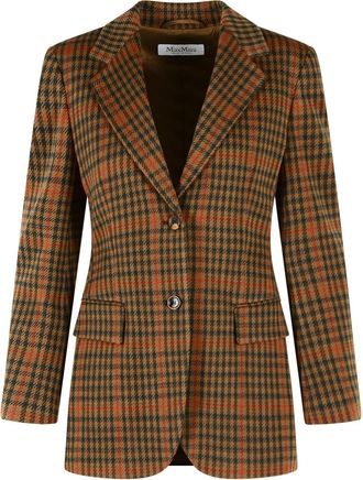 Max Mara Blazer Galosce En Laine Vierge M&eacute;lang&eacute;e Lear