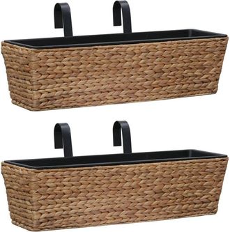 vidaXL Jardini&egrave;res 2 pcs Jacinthe deau Vidaxl