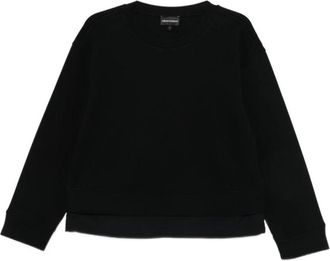 Emporio Armani Femme, Sweatshirts et sweats &agrave; capuche, Noir, Taille: 40 FR SweaT-shirt structur&eacute; en jersey double