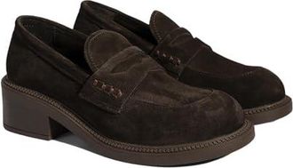 Desa Chaussures pour Femmes, en Cuir, &agrave; Enfiler, Bout Rond, Respirantes, Automne/Hiver, Silhouette Basse, Talon Moyen, id&eacute;ales par Temps pluvieux | Brun - 