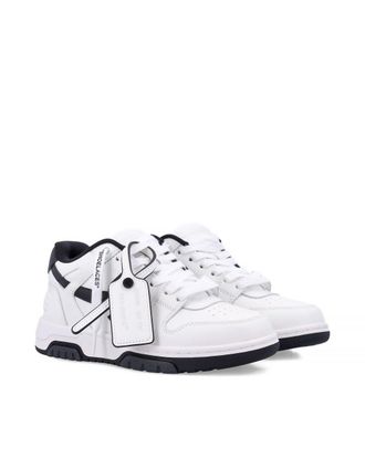 Off-white Mens Sneakers Out Of Office White-Black Leather Trainers White/black
