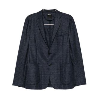 Ermenegildo Zegna Tartan-Sakko - - Suits - Herren - Blau - XL