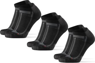 Danish Endurance Kurze Laufsocken, 3 & 5 Paar Sommer Sportsocken, Schwei&szlig;ableitend, Unisex, f&uuml;r Damen & Herren, Schwarz/Grau, 35-38