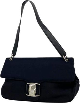 Ferragamo Sac port&eacute; &eacute;paule doccasion - Femme - Pre-owned - Noir - Taille: ONE Size
