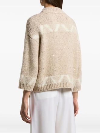 PESERICO Womens Star-Pattern Sweater Aw25 W