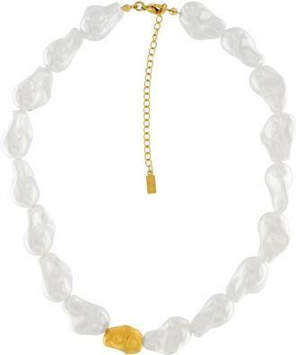 Dansk Copenhagen Perlen Statement Halskette Wasserdicht Elegant - - Accessories - Damen - Wei&szlig; - ONE SIZE