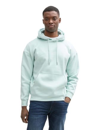 Tom Tailor Herren 1045580 Relaxed Hoodie Sweatshirt mit Logo-Print, 17549-sea Foam, XXL