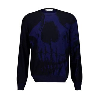 Alexander McQueen Round-Neck Strickwaren - - Knitwear - Herren - Schwarzk - L
