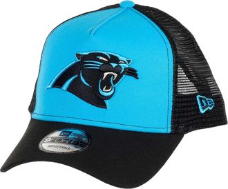 New Era Carolina Panthers NFL Two Tone Blau Schwarz Verstellbare 9Forty A-Frame Trucker Cap - One-Size